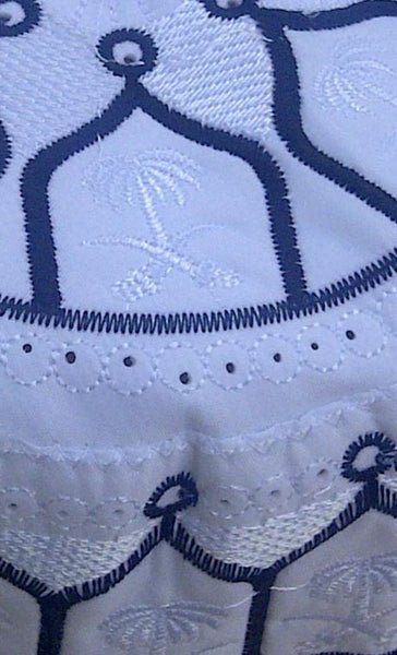 Men's Arabic Cap - Saudi Emblem Design In Black White | Islamic ...